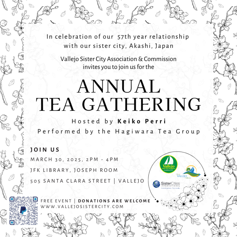 Annual Japanese Tea Gathering – Vallejo Sister City Association